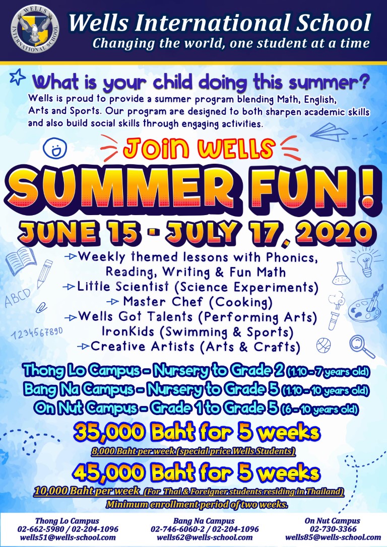 Wells International School: Summer Program 2017 | International School ...